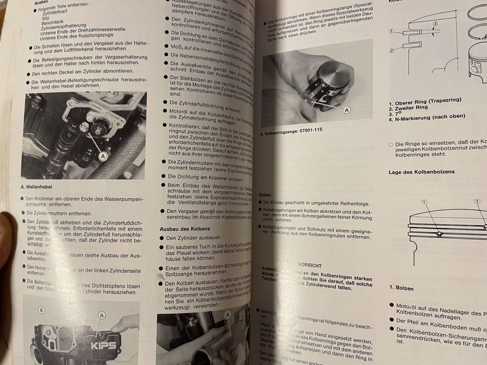 KAWASAKI KMX 125 / MX 125 A - Werkstatt-Handbuch (14) (Gebraucht) in ...
