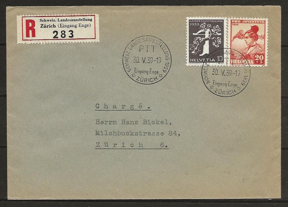 1939 30 Rp Seltene Frankatur R-Brief von Zürich | Kaufen auf Ricardo