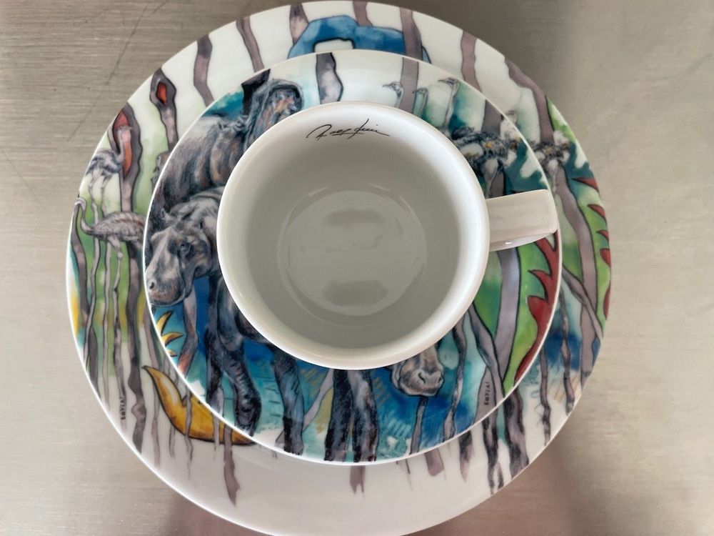 BOPLA Langenthal Dessertteller UZIRI Serie ROLF KNIE neu (Neu und ...