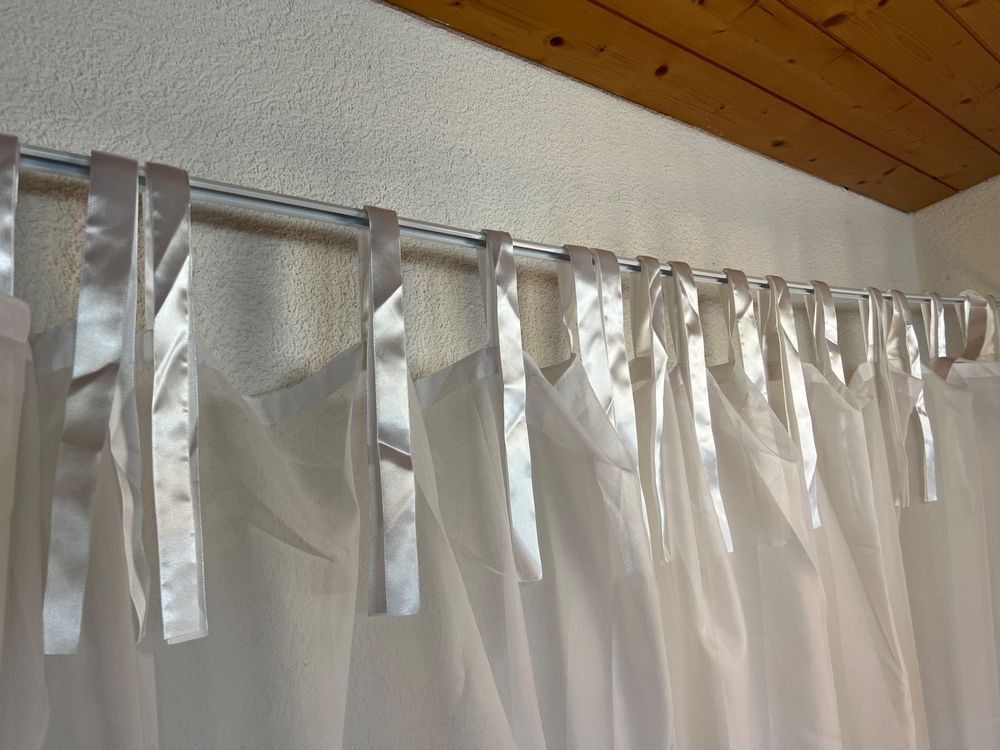 Vorhänge / Gardinen weiss 12 Stk à 430cm Länge x 240cm Höhe (Gebraucht ...