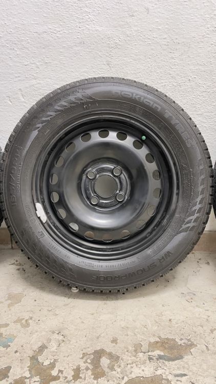 4x Winterräder auf Stahlfelgen 14 Zoll guter Zustand 4x100 (Gebraucht ...