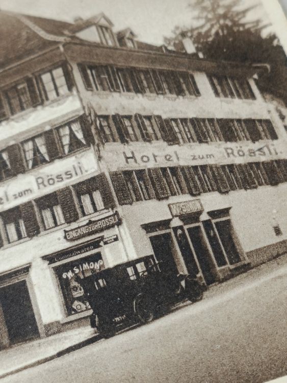 Alte PK / Hotel Rössli - Stäfa mit Automobil / von 1949 | Kaufen auf ...