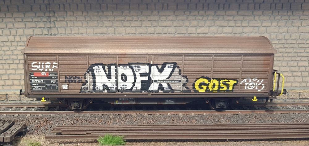 WAGON HBIS-X, SBB-CFF, ROCO 46171, PATINE + GRAFFITIS (Gebraucht) in ...