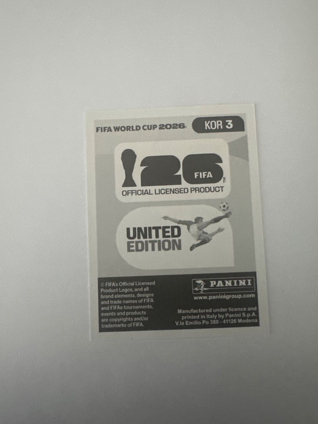 Panini FIFA WM 2026 Sticker - KOR 3 (Gebraucht) in Sulz AG für CHF 0.6 ...
