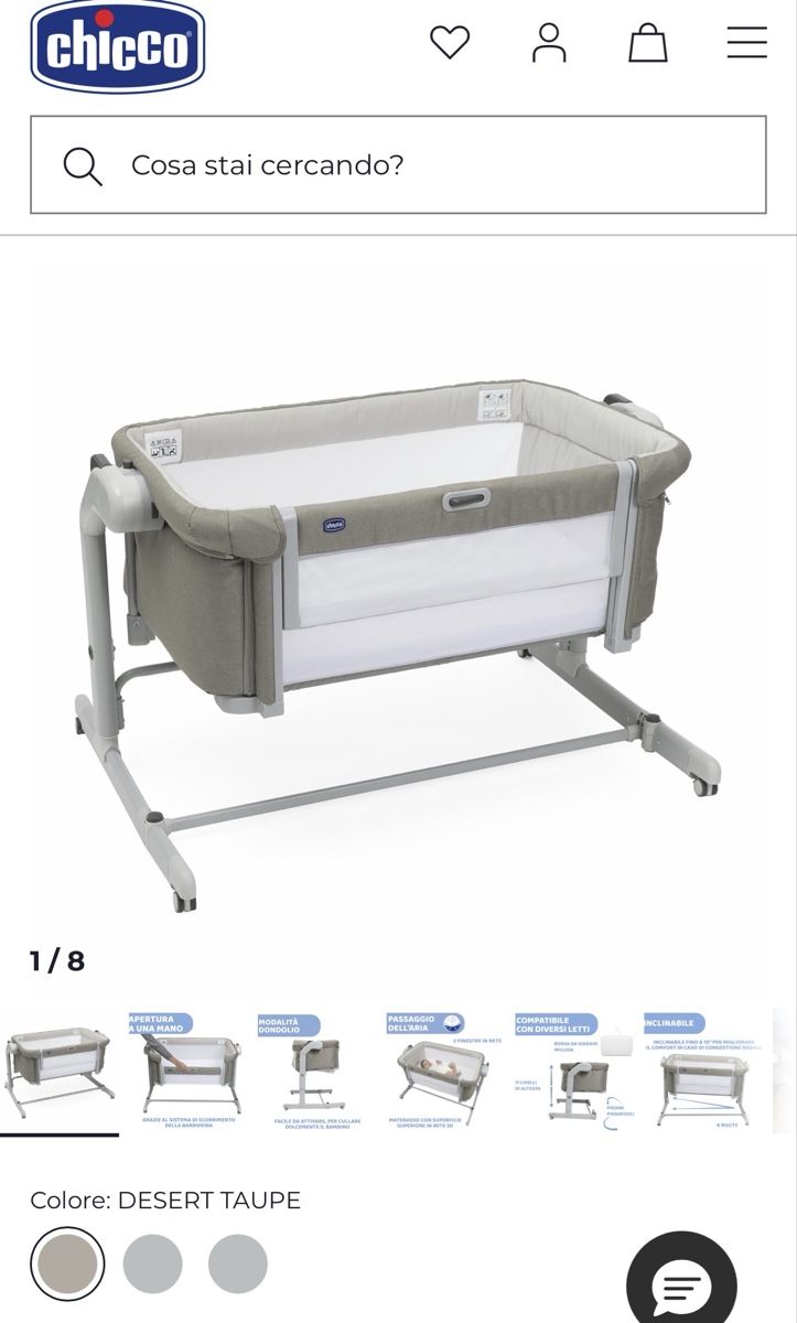 Culla Chicco Next2Me Air, colore Desert Taupe, ottime condiz (Gebraucht ...