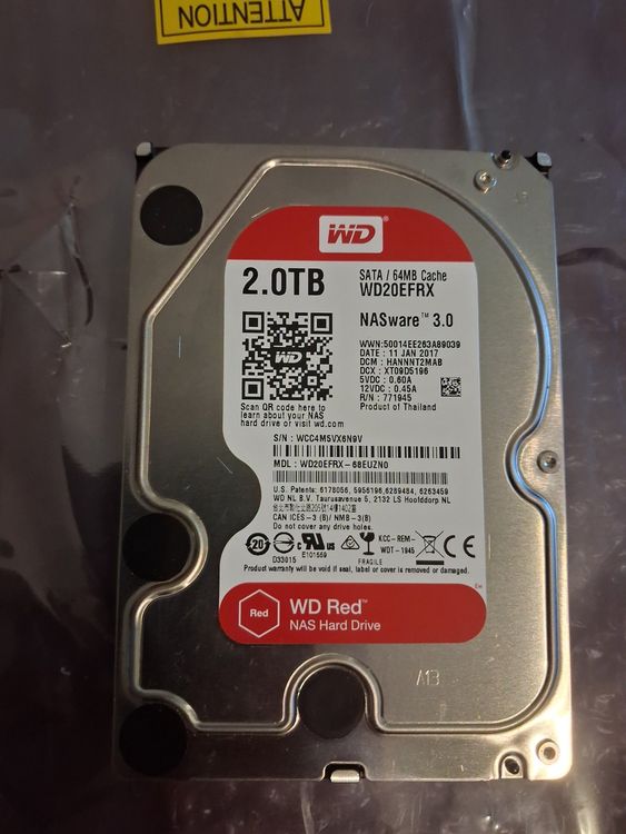 WD Red 2.0TB Disque Dur HDD (D'occasion) à Petit-Lancy pour CHF 19 ...