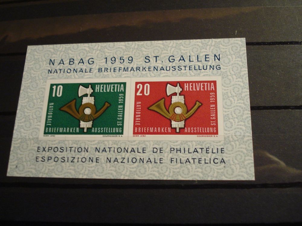 Block NABAG St Gallen, 1959, ** (Gebraucht) in Niederwil AG für CHF 1 ...
