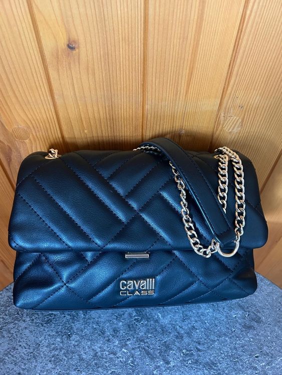 Cavalli Class Black Quilted Handbag - Stylish Accessory (Gebraucht) in ...
