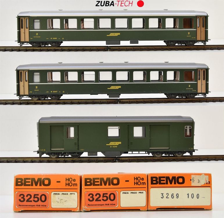 Bemo 3x Personenwagen RhB H0m GS mit OVP (Gebraucht) in St. Gallen für CHF 66.5 – mit Lieferung ...