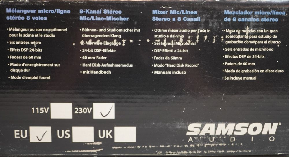 8 Kanal Stereo Mixer/Samson Audio (CM10) (Gebraucht) in Basel für CHF ...