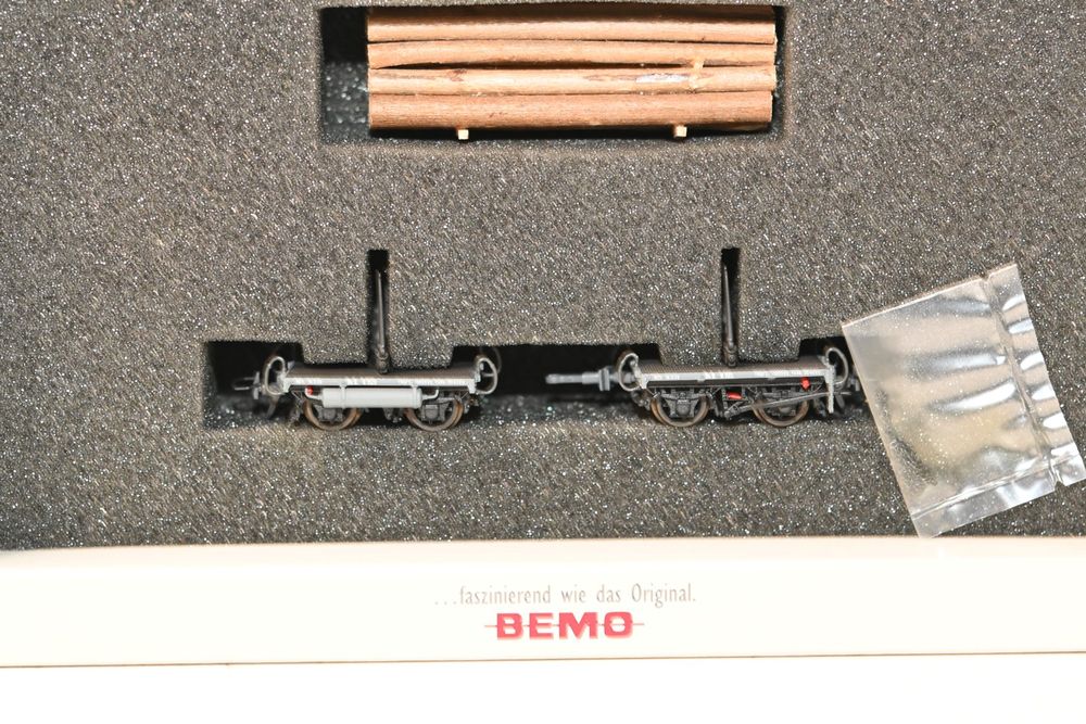 RhB N 1513 / 1520 Holzwagen Bemo Metal Collection HOm (Neu (gemäss ...