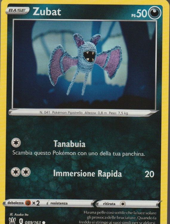 TCG POKEMON Stili Di Lotta BST 089/163 ZUBAT Italiano (Neu (gemäss ...