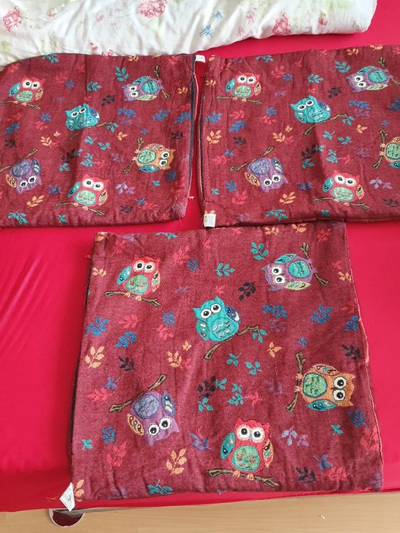 Kissenhüllen Eulen 3 Stück (Gebraucht) in Klingnau für CHF 2.5 – nur Abholung auf Ricardo kaufen