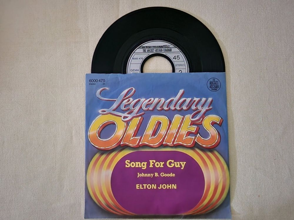 Elton John Single – Song For Guy / Johnny B. Goode (Gebraucht) in Root ...