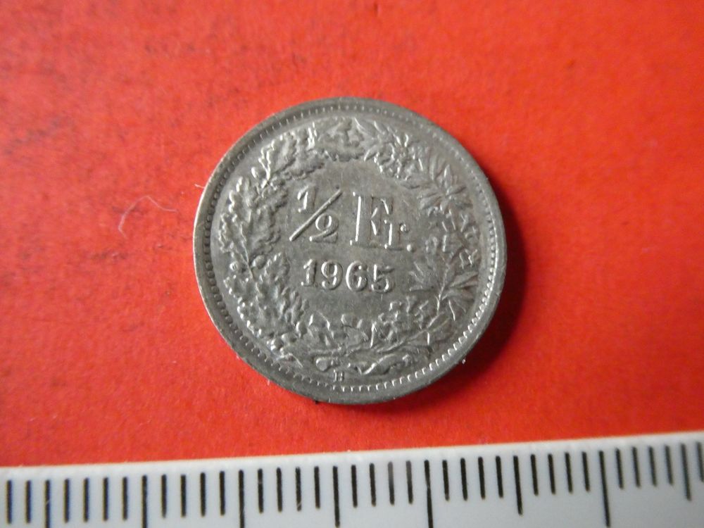 Schweiz 1965, 1/2 Franken - Silber (Gebraucht) in Hinterforst für CHF 2 – mit Lieferung auf ...