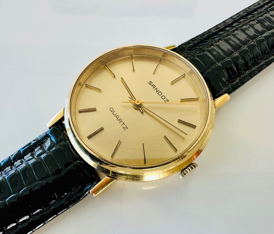 SANDOZ Swiss Made Quartz comme neuve, bracelet et pile neufs (Gebraucht ...