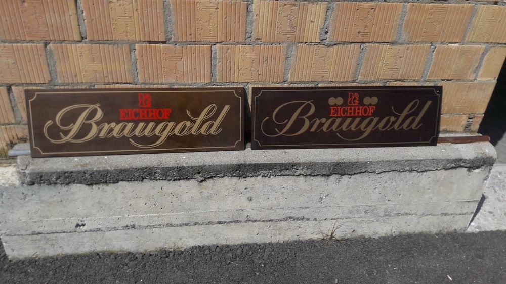 Brauerei Eichhof Braugold Bier 2Schilder | Kaufen auf Ricardo