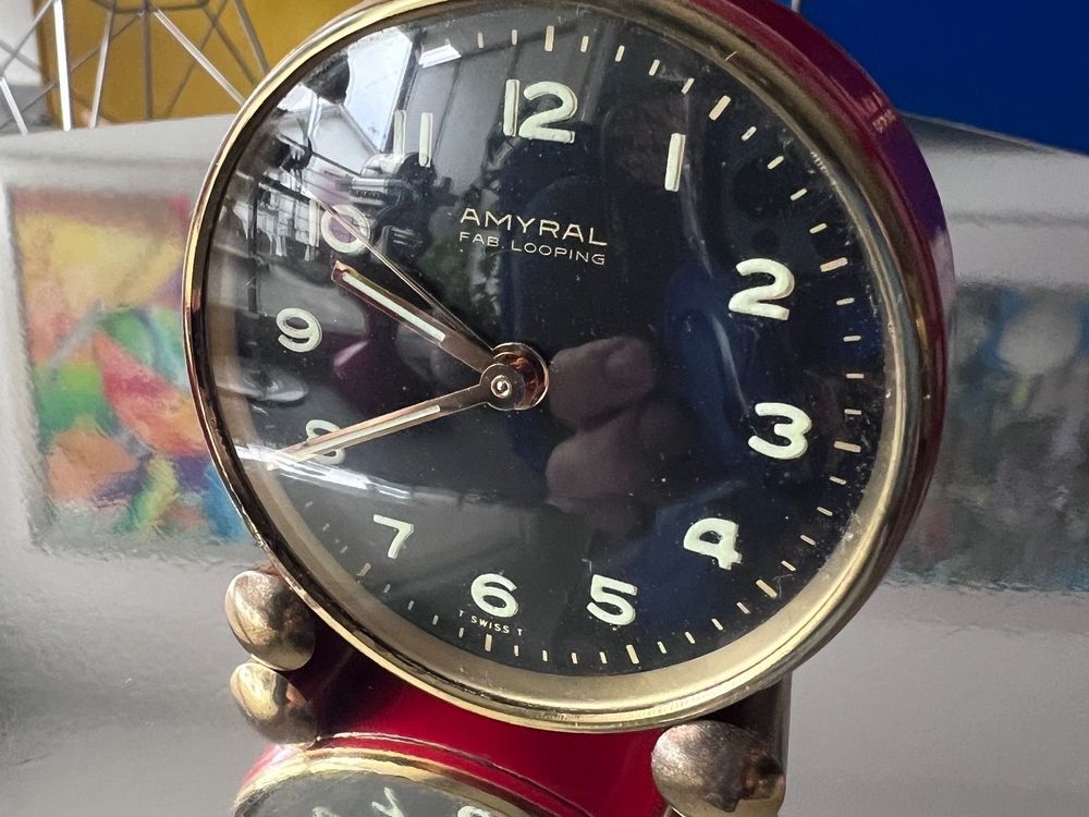Vintage Wecker Uhr Swiss Made 50-60er Design Amyral (Gebraucht) in ...