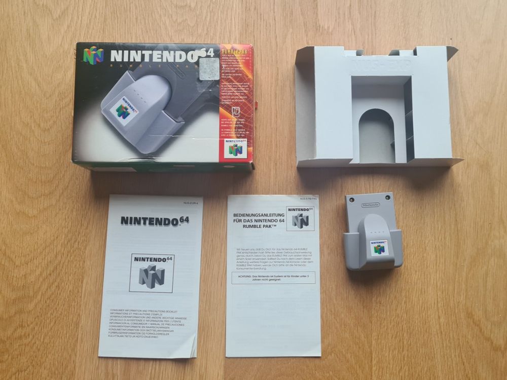 Vintage Nintendo 64 Rumble Pak mit OVP und Anleitungen | Kaufen auf Ricardo