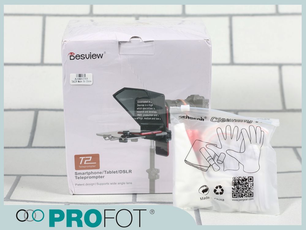 Kompakter Telepromter für Tablet und Smartphone Desview T2 (Neu und ...