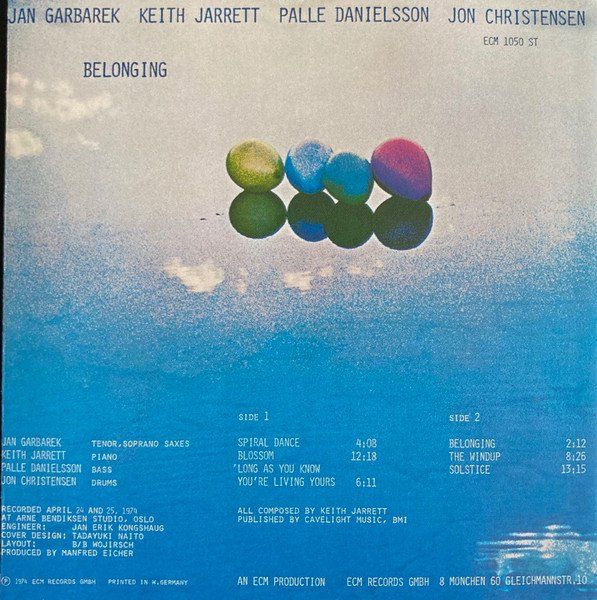 Jan Garbarek [ECM] with Palle Danielsson, Jon Christensen, (Gebraucht ...