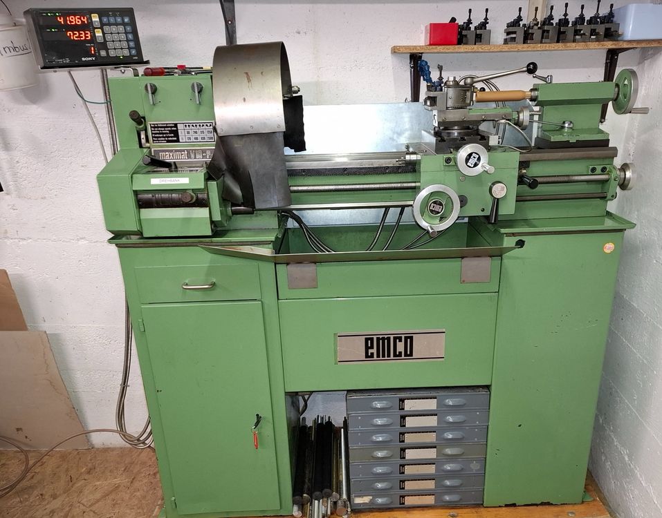 EMCO Drehbank V 10P inkl. viel Zubehör und Digimess (Gebraucht) in Belp ...