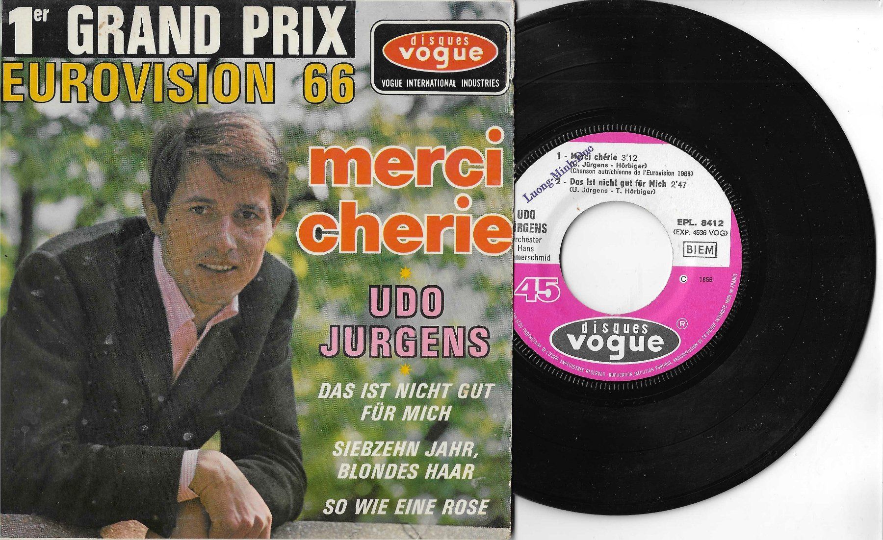 Udo Jürgens EP - Merci chérie Eurovision 1966 (Gebraucht) in Savagnier ...