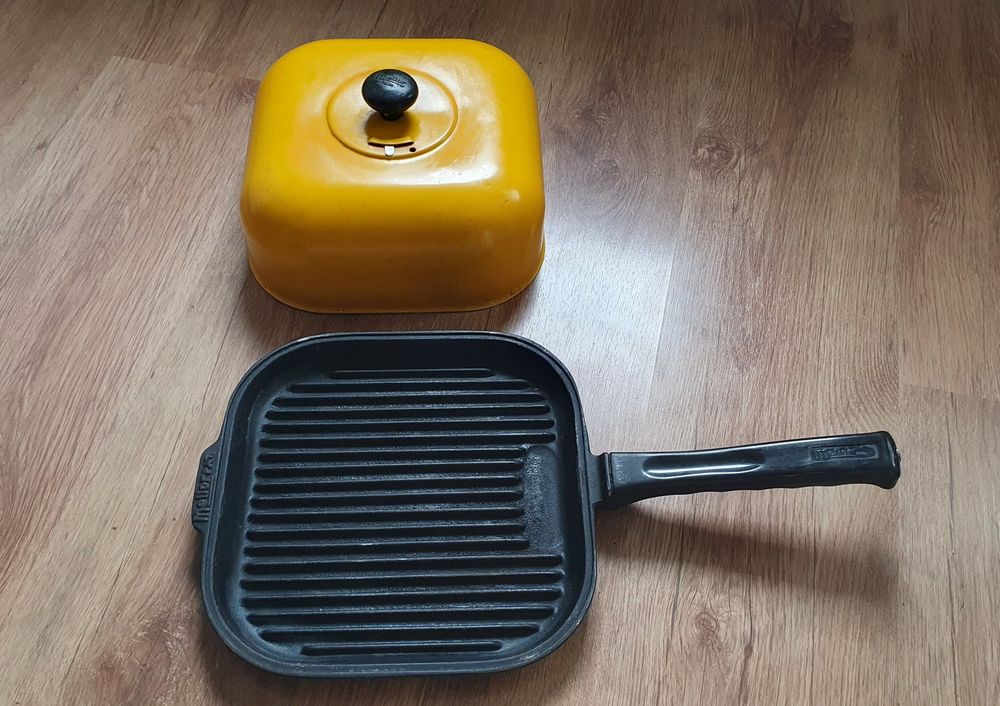 Melior Gusseisen Grill Pfanne mit Aluminium Deckel (Gebraucht) in ...