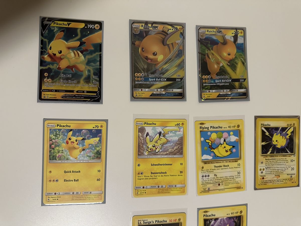 Pokemon Pikachu und Raichu mit Lt. Surges Pikachu selten! (Neu (gemäss ...