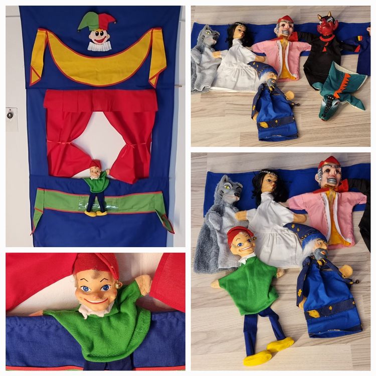 1970er orig. CH-JODECA-Kasperli-Theater +8 Jodeca-Figuren (Gebraucht ...