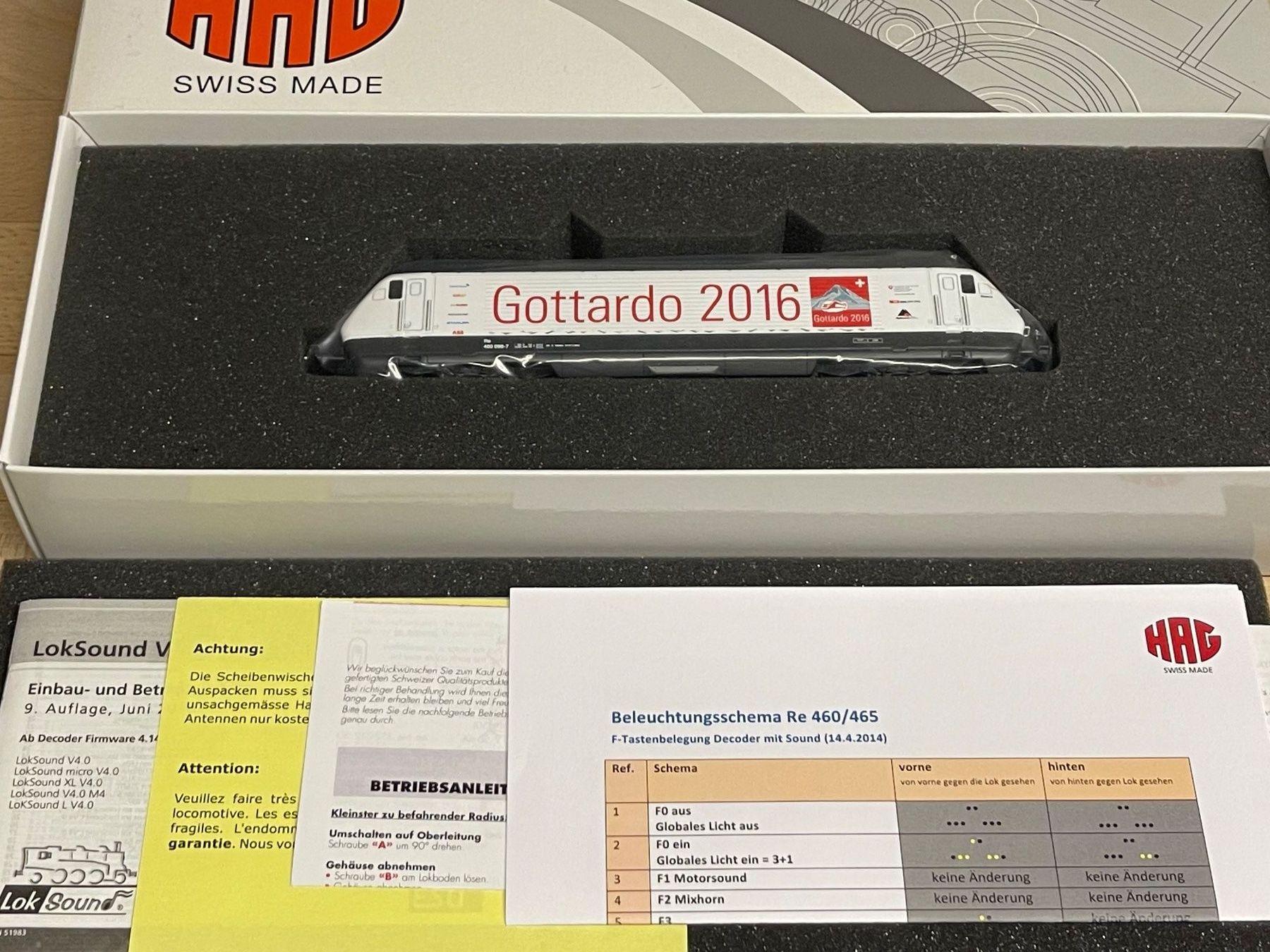 Hag Re460 SBB Gottardo 2016 neue Beleuchtung / Sound / Esu (Neu und ...