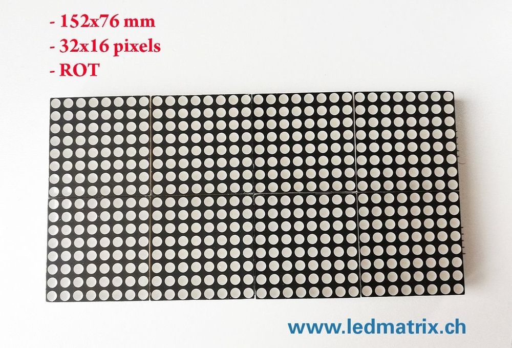 LED Dot Matrix Display 32x16 pixels Rot (Neu (gemäss Beschreibung)) in Zurich für CHF 20 – nur ...