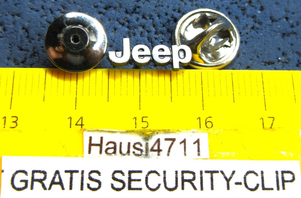 JEEP AUTO LOGO PIN GEPRÄGT KLEIN-FEIN MIT SECURITY-CLIP (Gebraucht) in ...