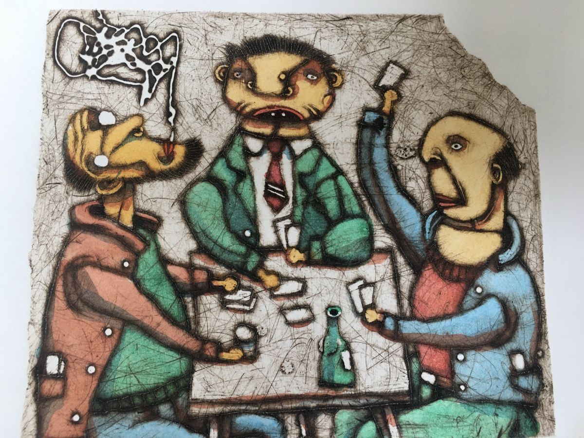 Russian lithograph 8/25 - UZPOKU purchased Hermitage 2005. (Neu (gemäss ...