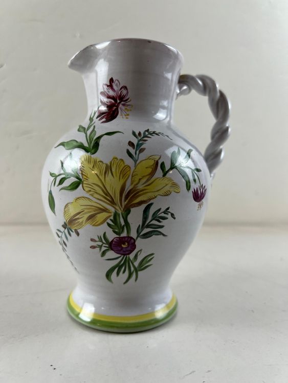 Handbemalte Antike Blumenkrug Keramik Shabby Chic Signiert (Gebraucht) in Neuhausen am Rheinfall ...