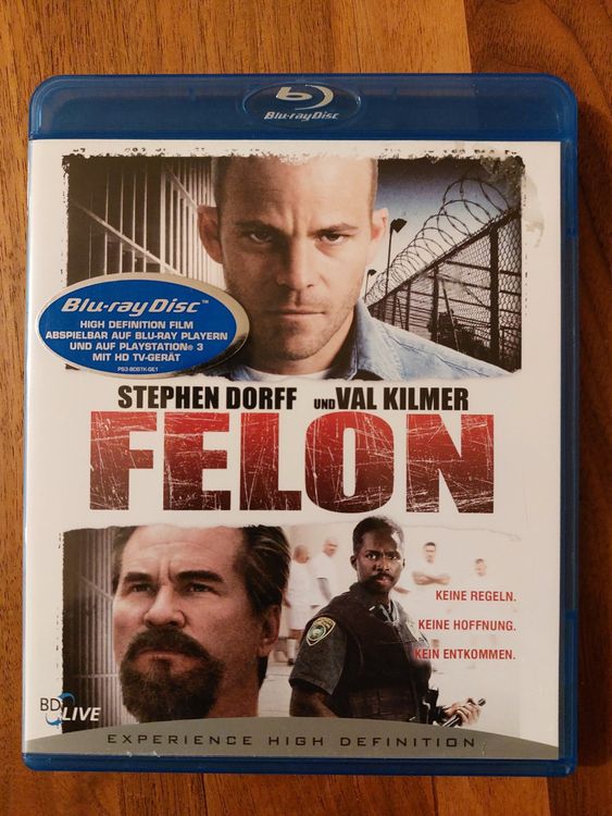 Blu Ray - FELON mit Stephen Dorff und Val Kilmer (Gebraucht) in ...