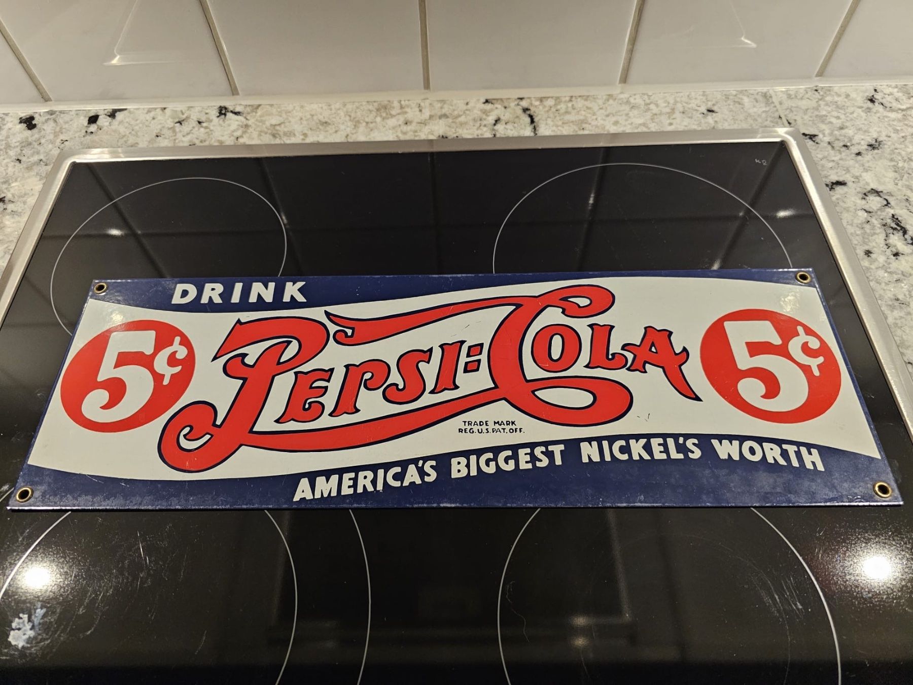 Original Vintage Pepsi-Cola Emailschild, Rarität! TOP! (Gebraucht) in ...