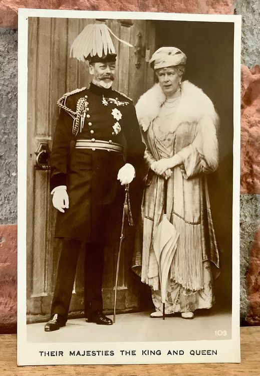 Antike Foto AK King Edward 7 & Queen Alexandra England Royal (D ...
