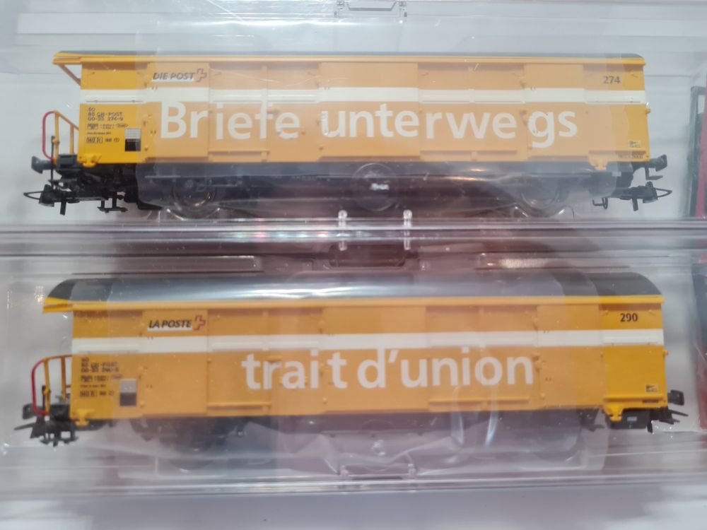 Roco 76200 2er Set Postgüterwagen Z2 gelb SBB H0 1:87 (Neu (gemäss Beschreibung)) in Blumenstein ...