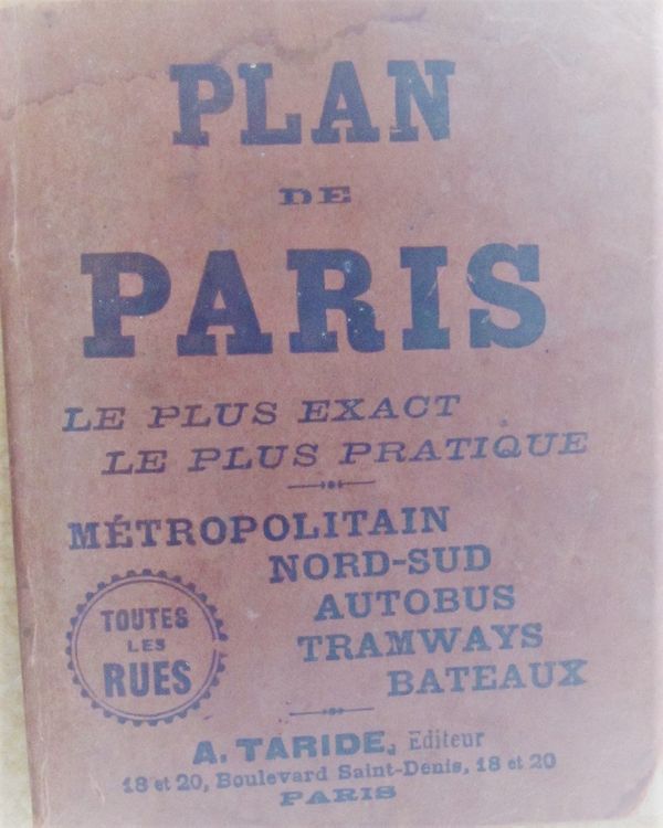 plan de Paris de 1922- 2 grand plans Editeur A.Taride | Kaufen auf Ricardo