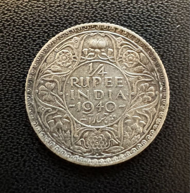 India - 1/4 Rupee 1940 Silber (D'occasion) à Meilen pour CHF 8 – avec ...