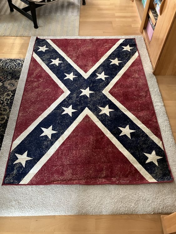 Für Südstaaten Confederate USA Fans, Vintage Teppich | Kaufen auf Ricardo