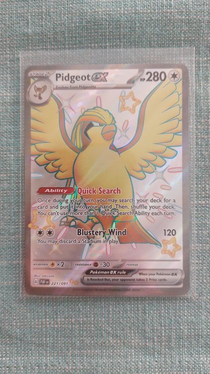 Pidgeot ex shiny Fullart Paldean Fates (Neu (gemäss Beschreibung)) in ...