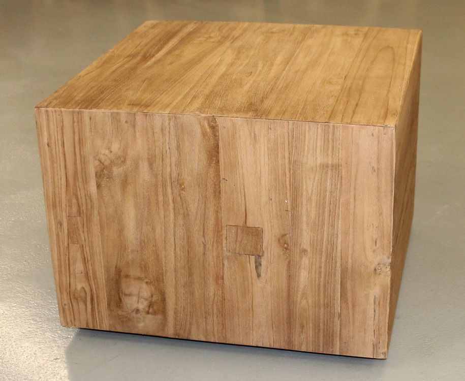 Couchtisch Cuba-Box 50x50cm Teak massiv | Kaufen auf Ricardo