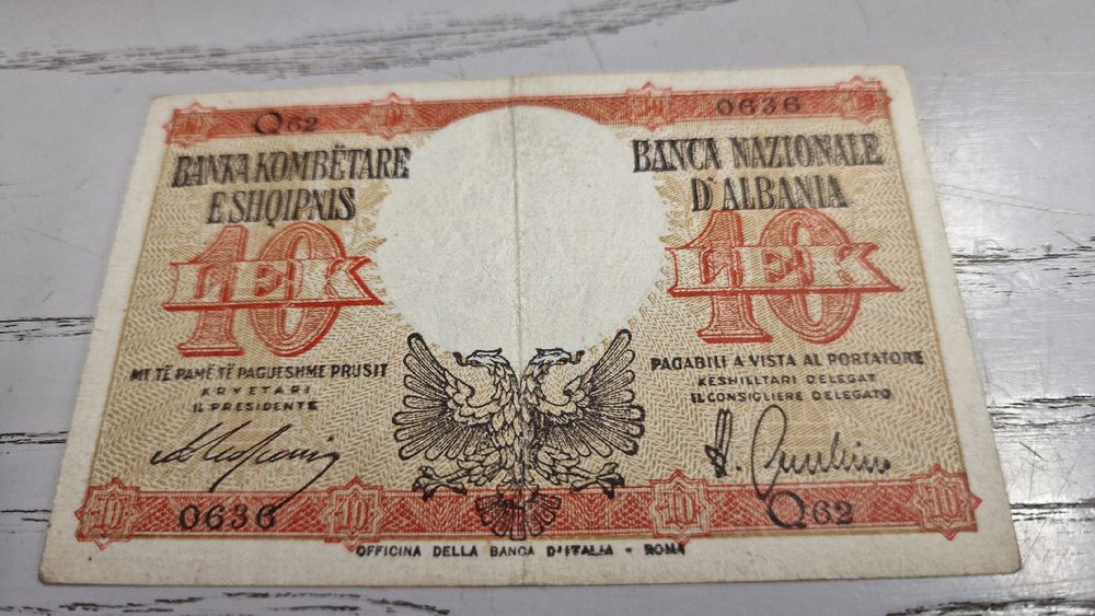 Originale Albanische Banknote 10 Lek, Vintage Selten! (Gebraucht) in ...