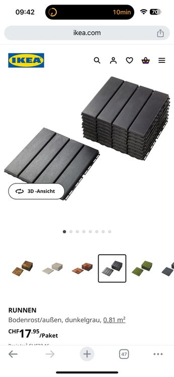 Ikea Runnen Grau