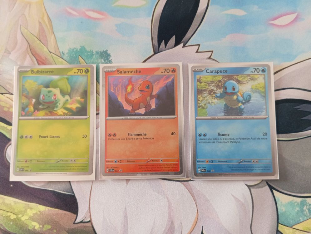 Carte Pokémon 151 Lot des 3 Starters PROMO FR (Neu (gemäss Beschreibung ...