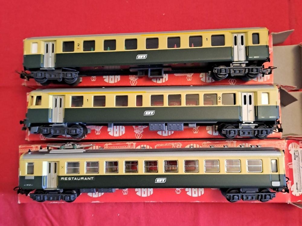 HAG :1 St`Wagen ,1 P`wagen,1 Speisewagen, Sonderbemalung AC (Neu und ...
