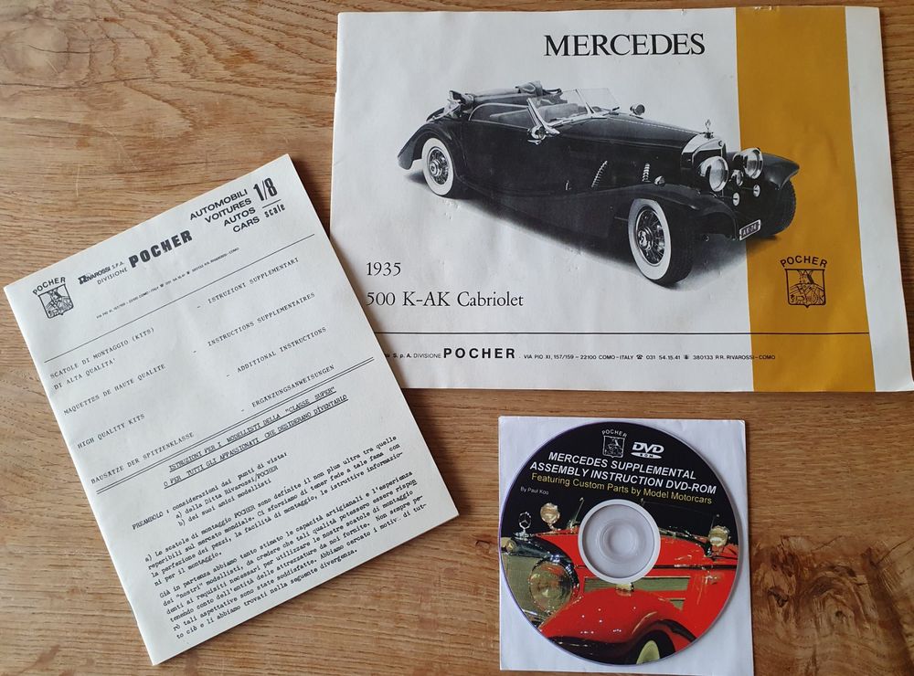 Pocher Classic Kit K74: Mercedes-Benz 500K-AK 1935 Cabriolet | Acheter ...