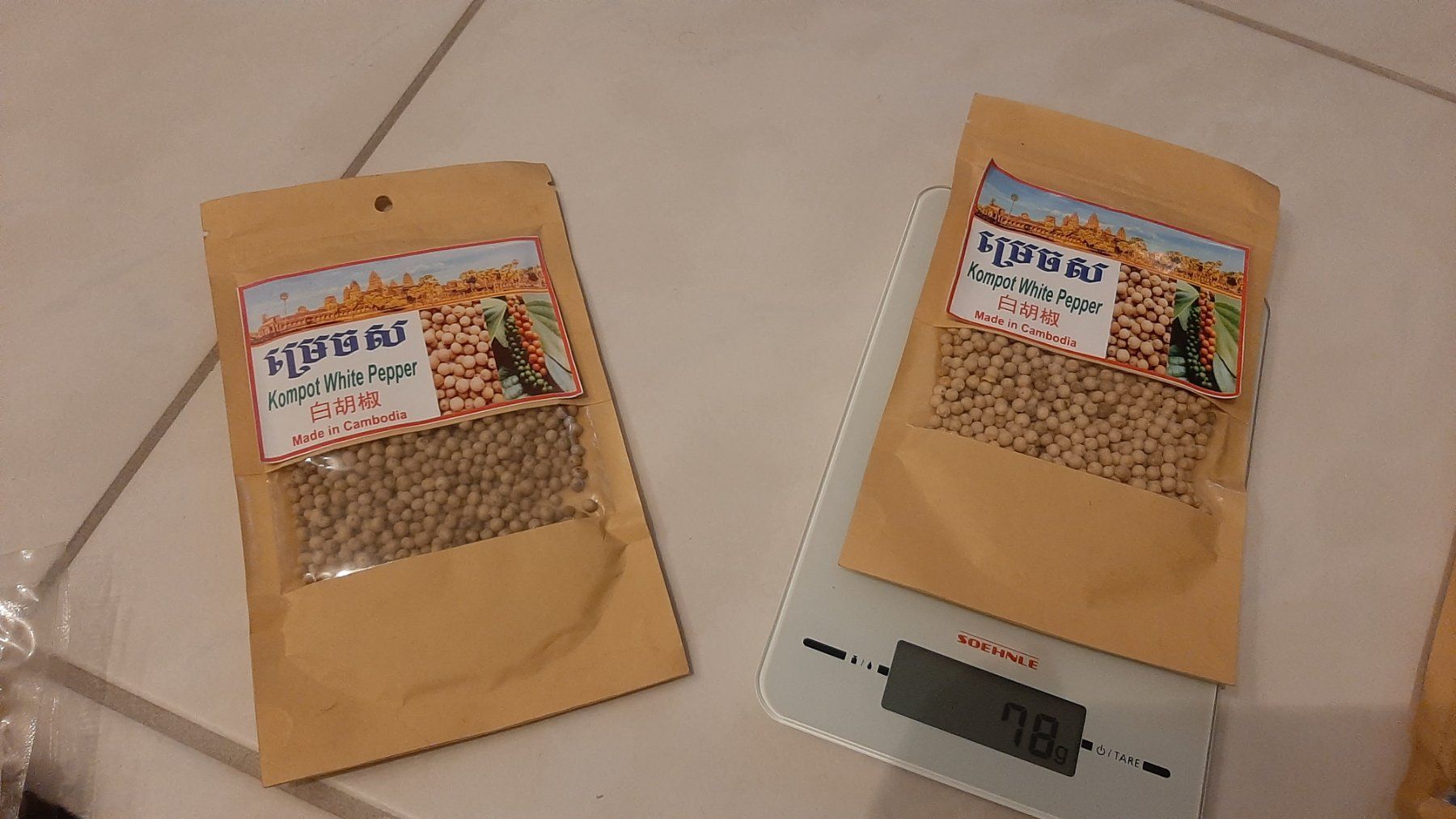 K.. R) Original Kompot Pfeffer weiss aus Kambodscha (Neu und ...